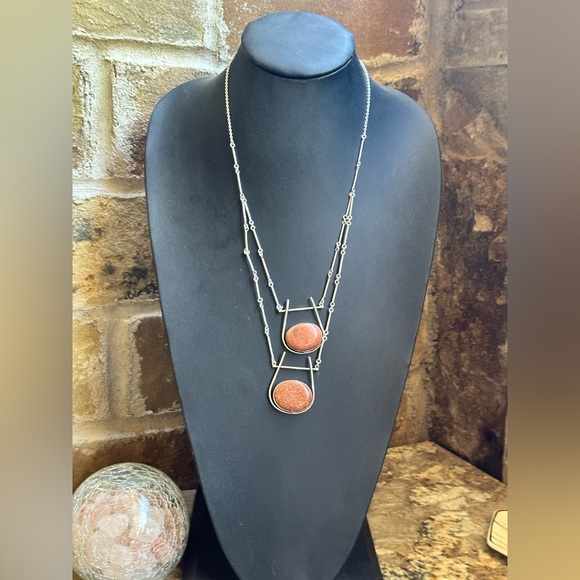 Hand Crafted | Jewelry | Silver Sandstone Necklace | Poshmark